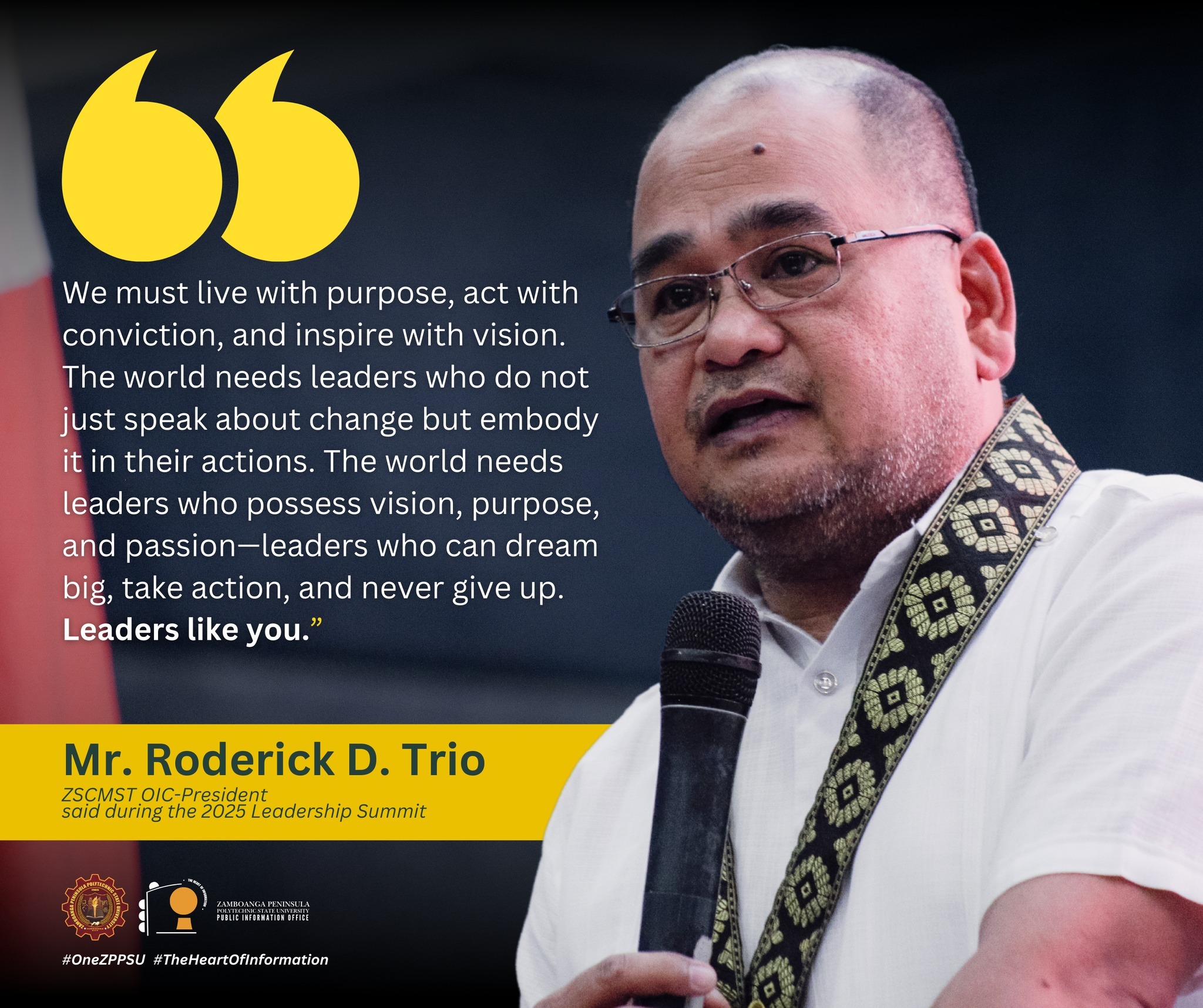 Mr. Roderick D. Trio shared his wisdom during the 2025 leadership summi | Zamboanga Peninsula ...